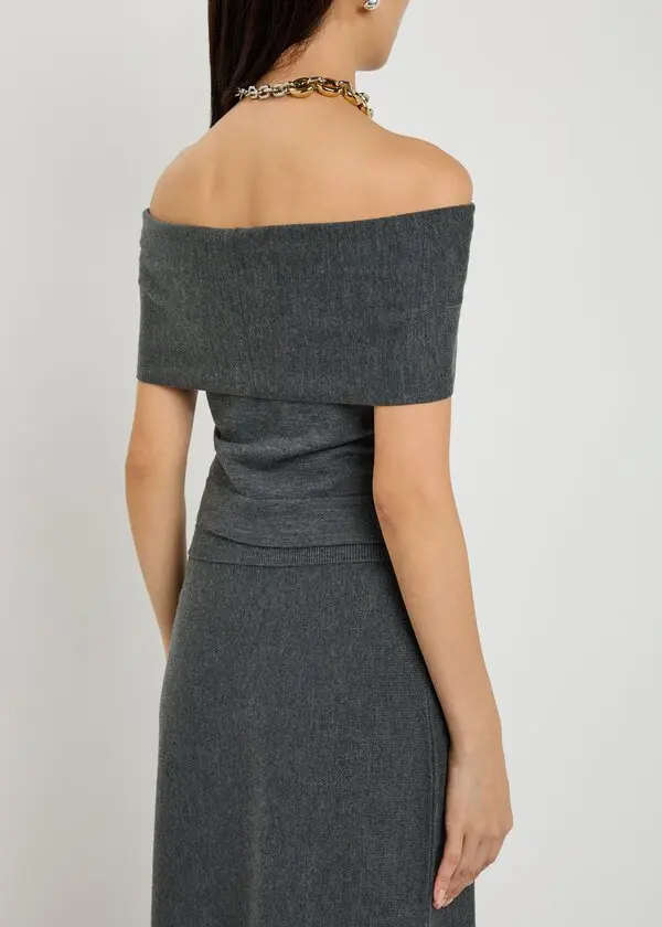 Simkhai Callahan Off-the-shoulder Wool Top