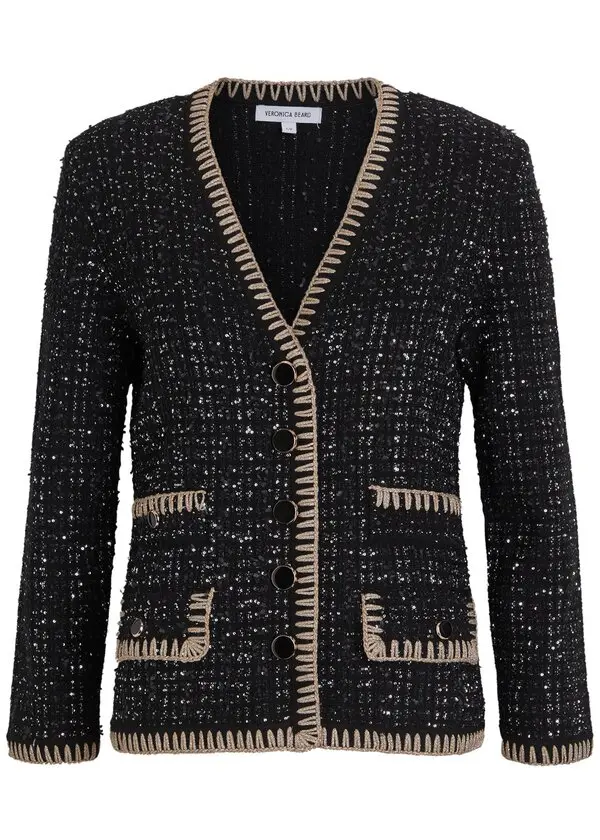 Veronica Beard Sequin-embellished Knit Jacket