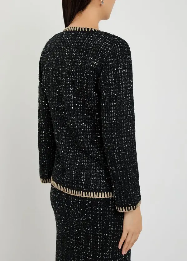 Veronica Beard Sequin-embellished Knit Jacket