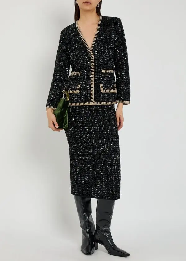 Veronica Beard Sequin-embellished Knit Jacket