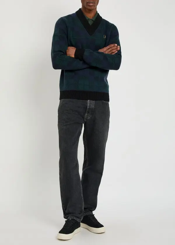Fred Perry Tartan Wool-blend Jumper