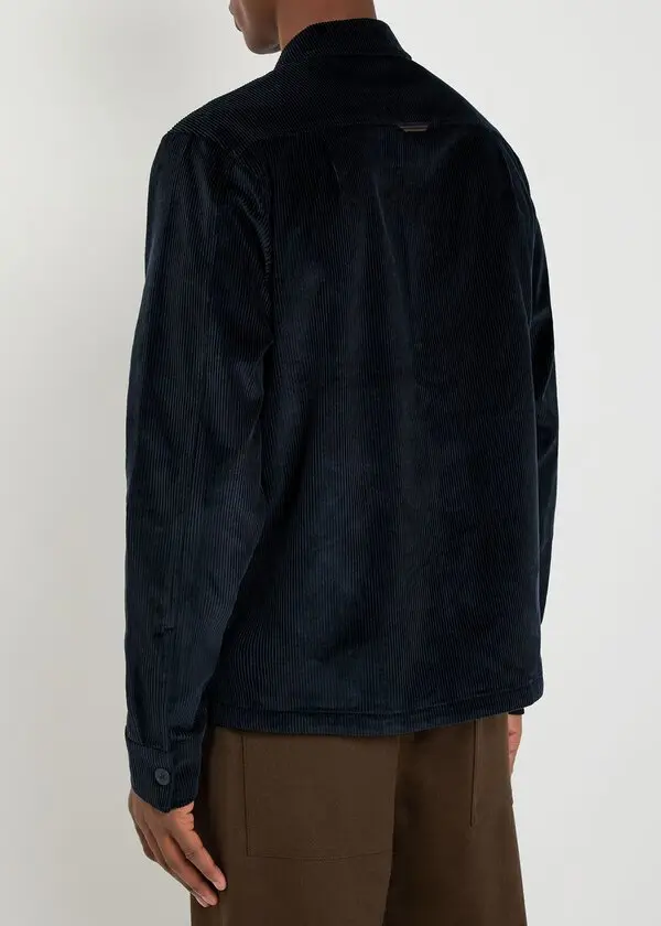 Fred Perry Logo-embroidered Corduroy Overshirt