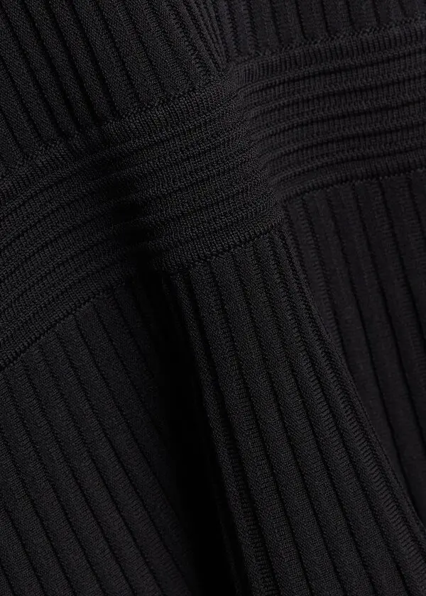 Simkhai Ribbed Knit Mini Polo Dress