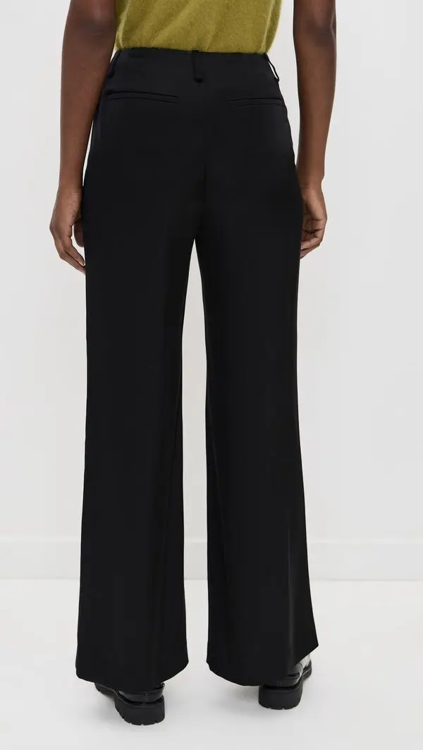 Theory Fluid Base Satin Trousers - Black