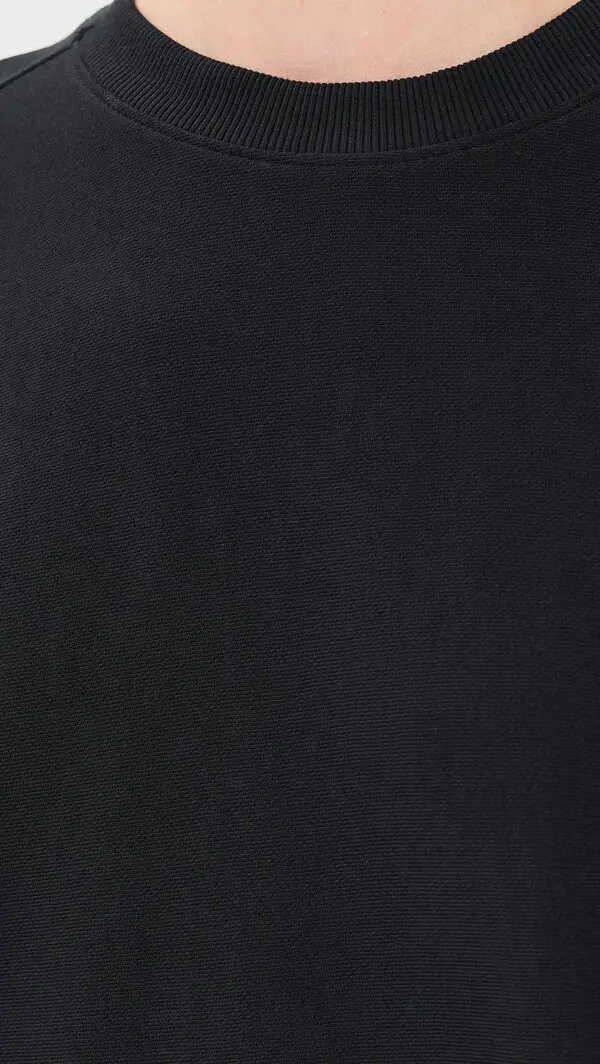 Tibi Lightweight Crewneck Sweatshirt - Black