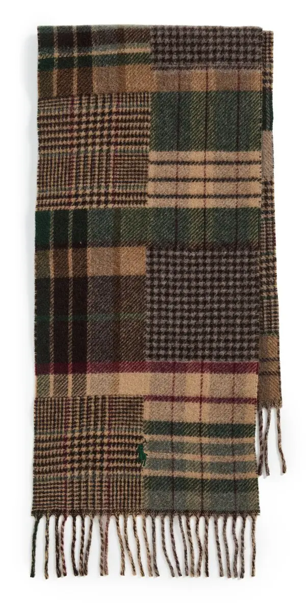 Ralph Lauren Menswear Patchwork Scarf - Brown Multi