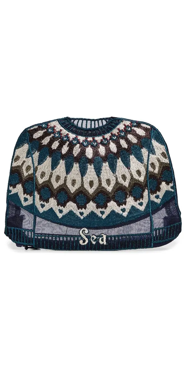 Sea Brigitte Tanaka X Antonia Fair Isle Coin Purse - Multi