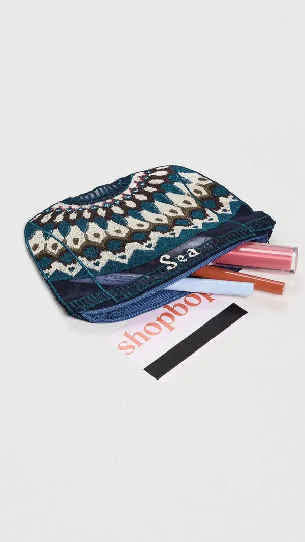 Sea Brigitte Tanaka X Antonia Fair Isle Coin Purse