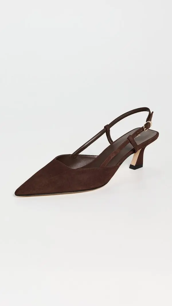 STUART WEITZMAN Vinnie Slingback Heels - Walnut
