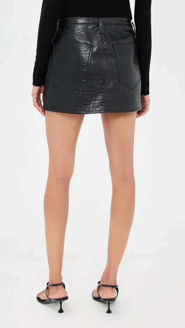 AGOLDE Keira Faux Leather Mini Skirt