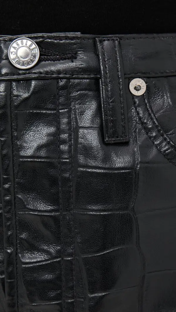 AGOLDE Keira Faux Leather Mini Skirt