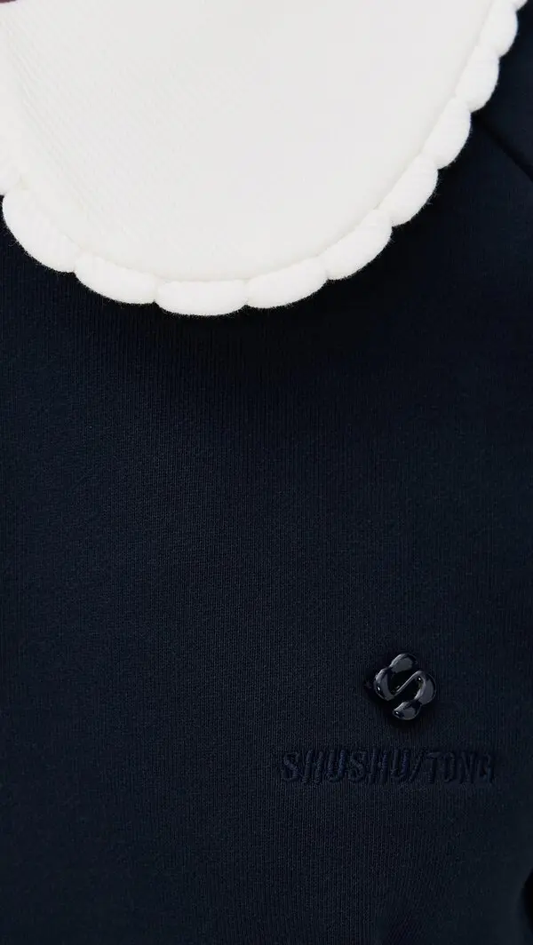 SHUSHU/TONG Doll Collar Oversized Sweatshirt