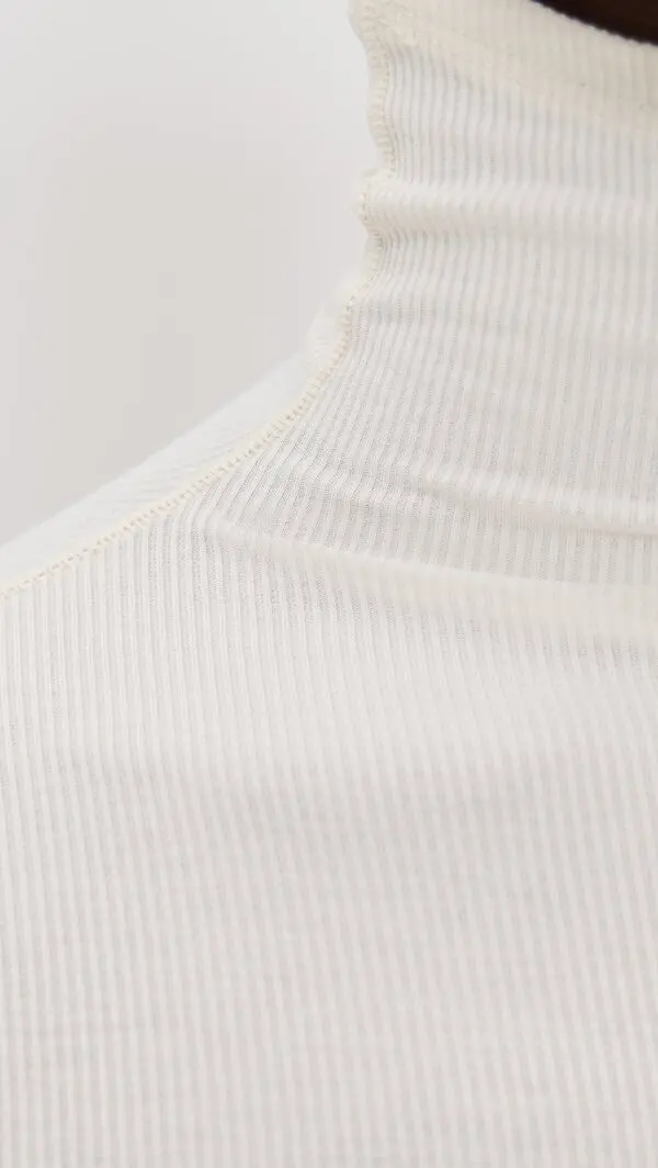 Joe's Jeans Tony Long Sleeve Turtleneck Top - Milk