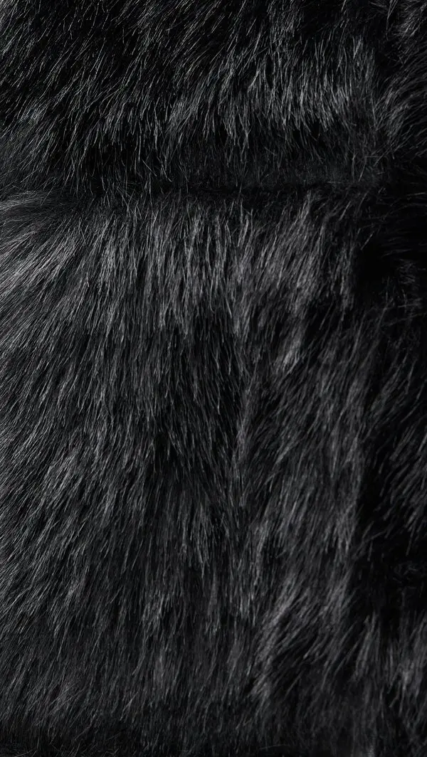 Apparis Sai Sable Faux Fur Coat - Noir