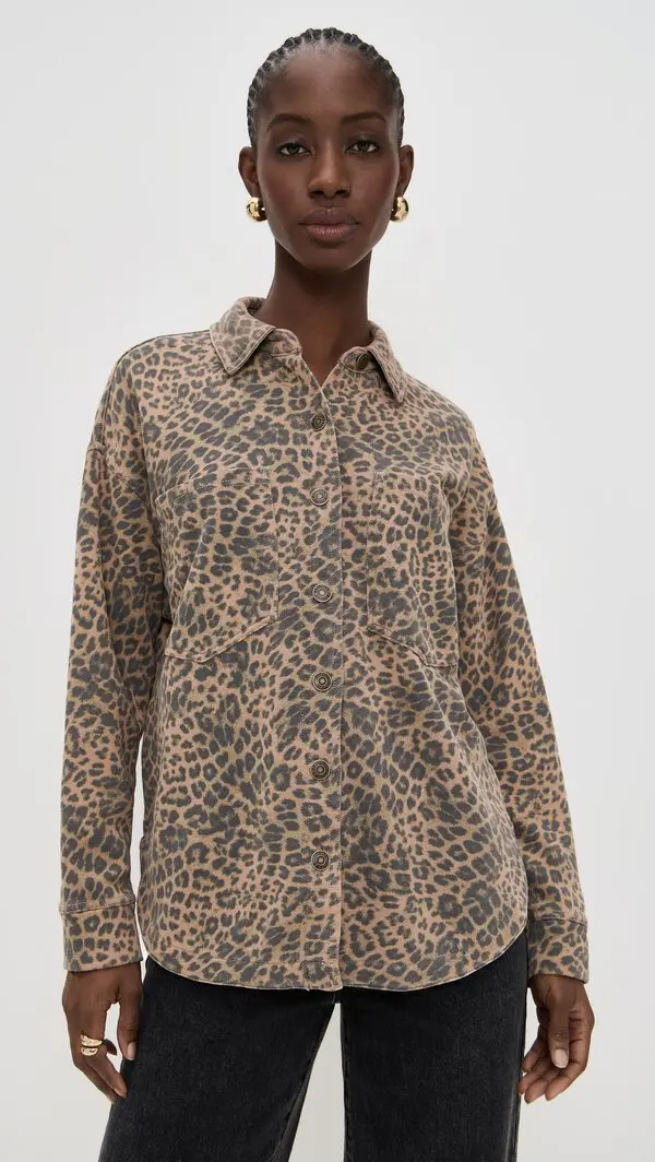 Z Supply All Day Leopard Print Jacket