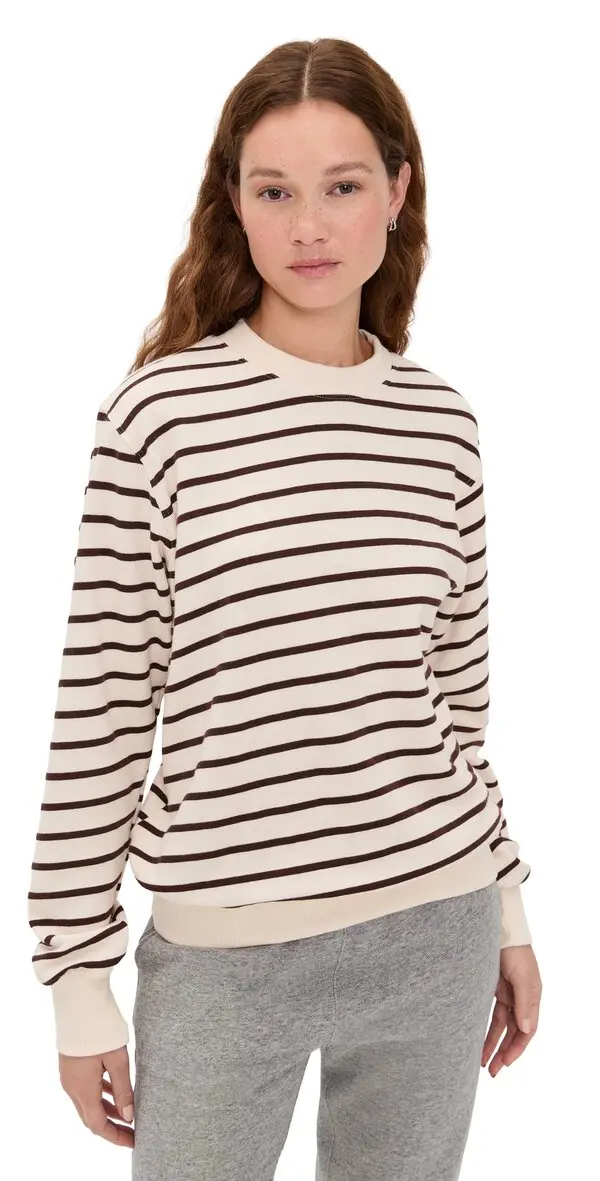 Strut This Striped French Terry Sweatshirt