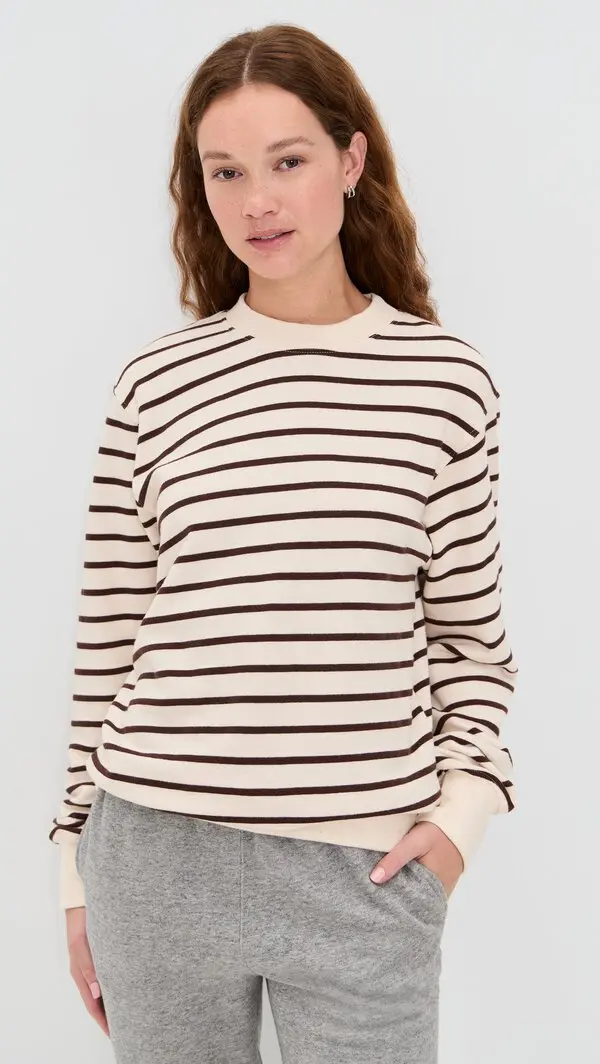 Strut This Striped French Terry Sweatshirt