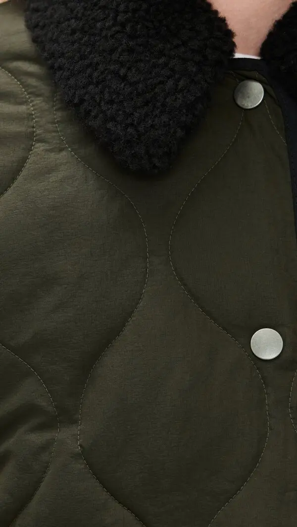 ALEX MILL Anne Quilted Jacket - Olive