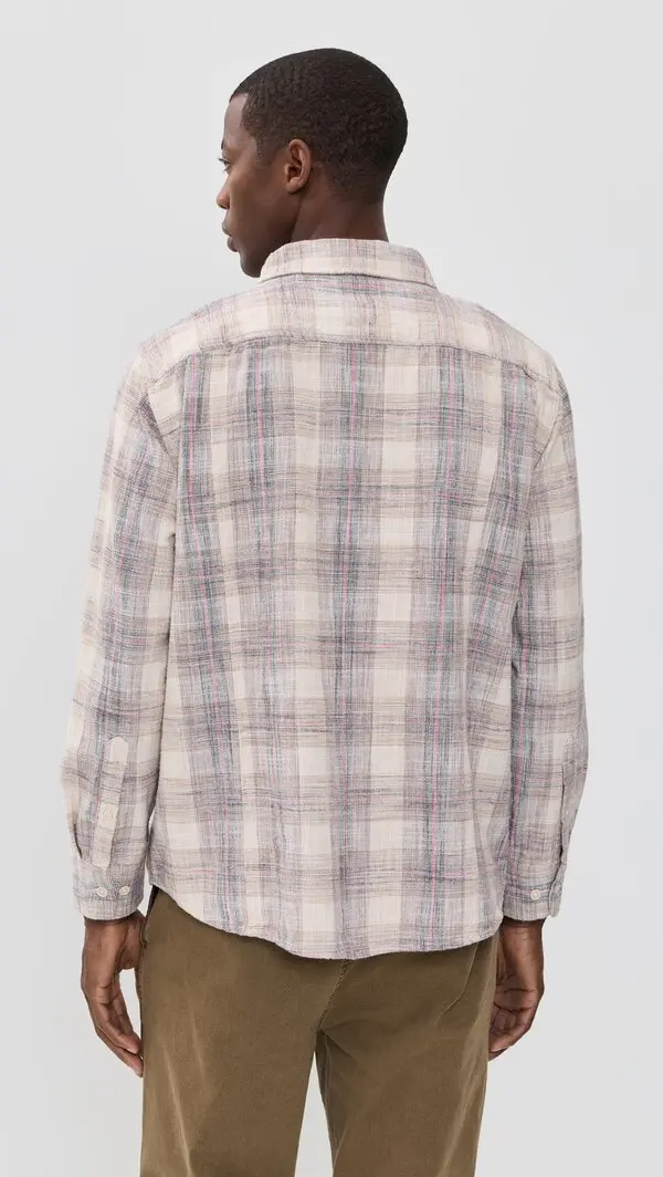 CORRIDOR Rosewood Plaid Flannel Shirt - Natural