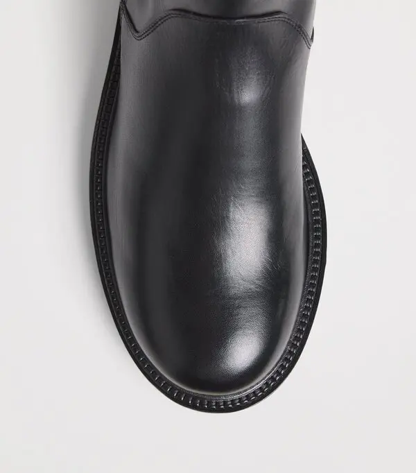 Giorgio Armani Leather Zip Ankle Boots