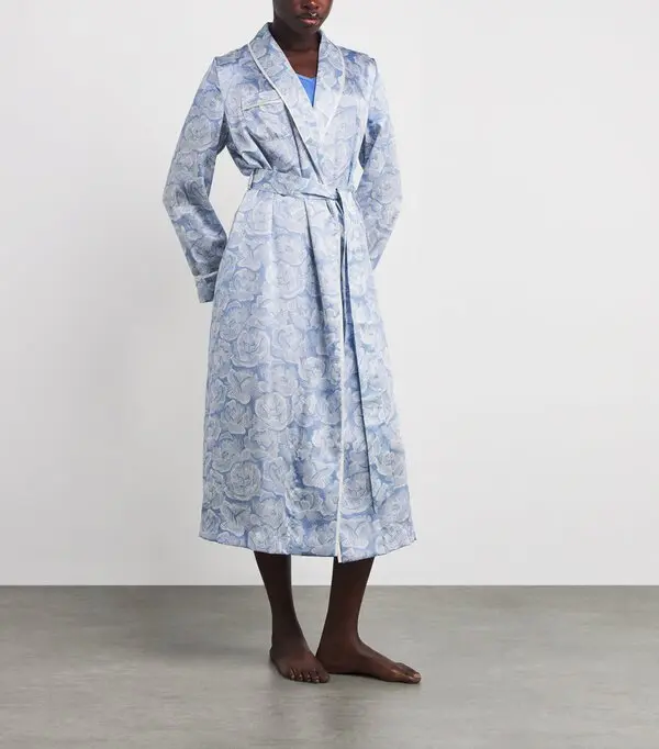 Derek Rose Silk Floral Robe