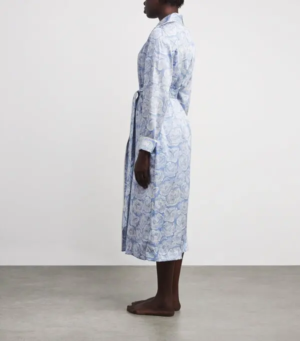 Derek Rose Silk Floral Robe