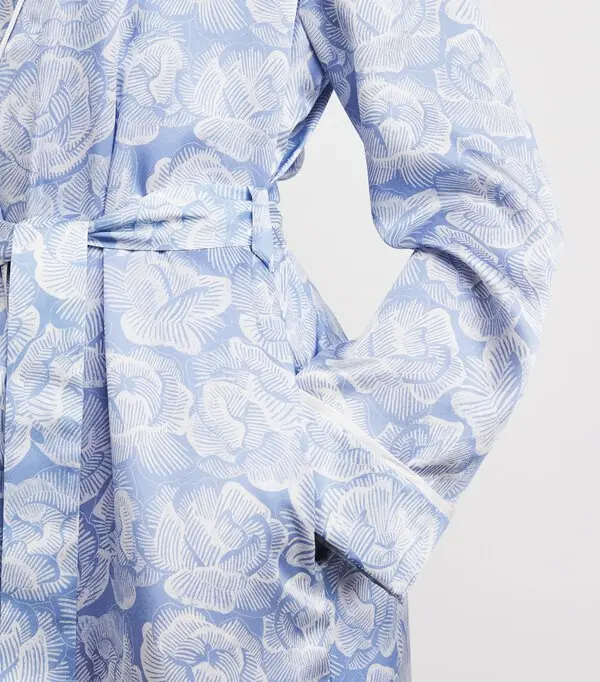 Derek Rose Silk Floral Robe