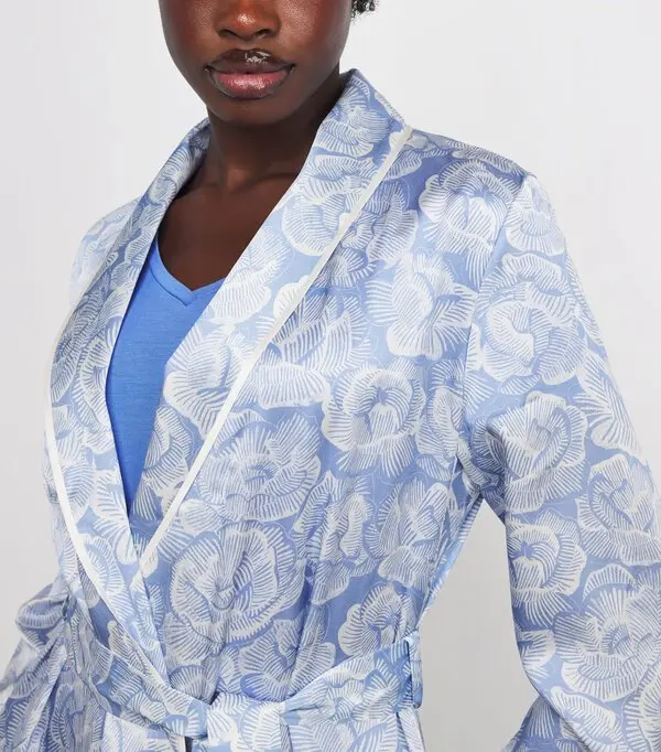 Derek Rose Silk Floral Robe