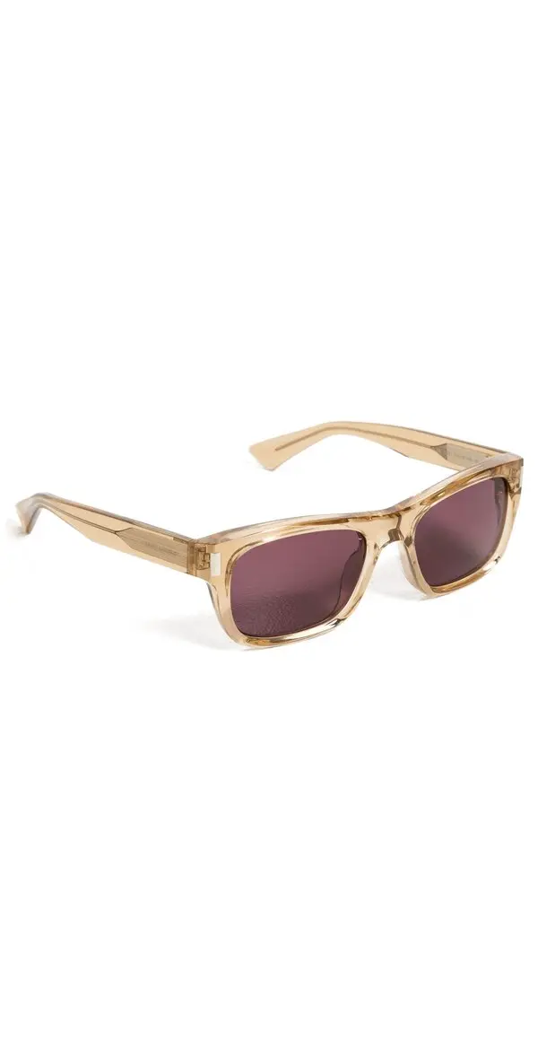 Saint Laurent Sl 83 Square Sunglasses - Yellow/violet