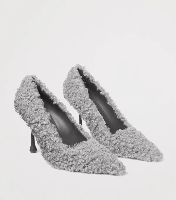 JIMMY CHOO Ixia 95 Fleece Pumps - Grey
