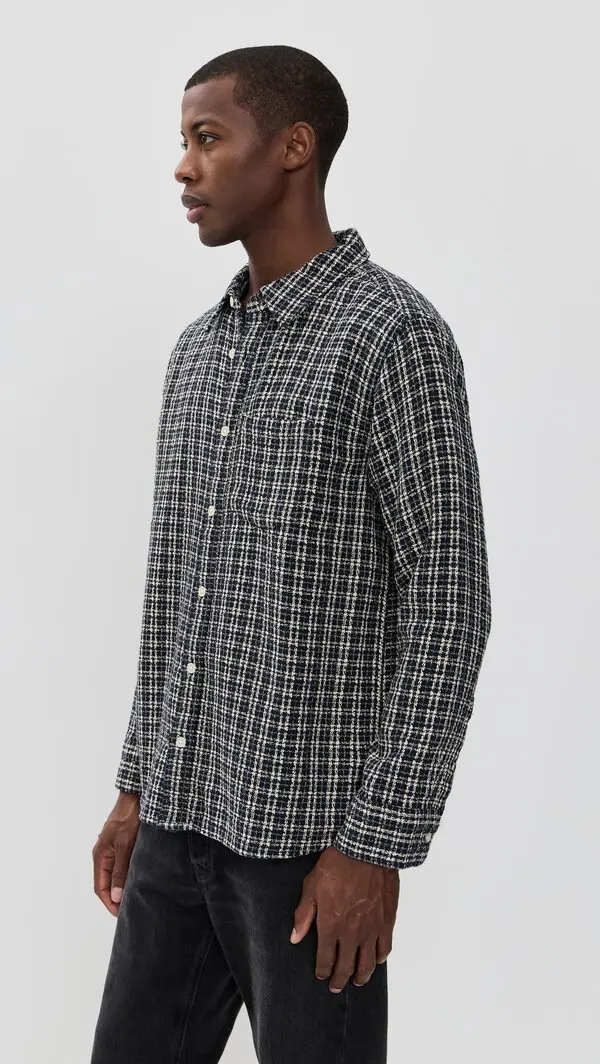 CORRIDOR Reverse Tweed Snow Check Shirt