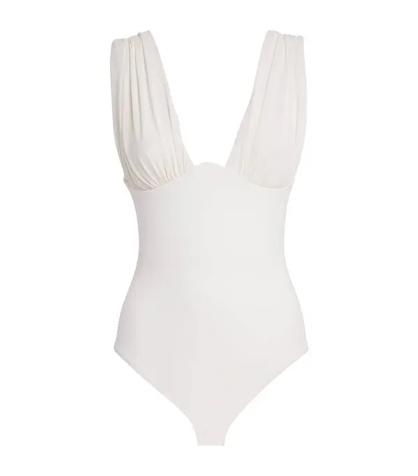 Zimmermann Gathered Awaken Swimsuit - Ivory