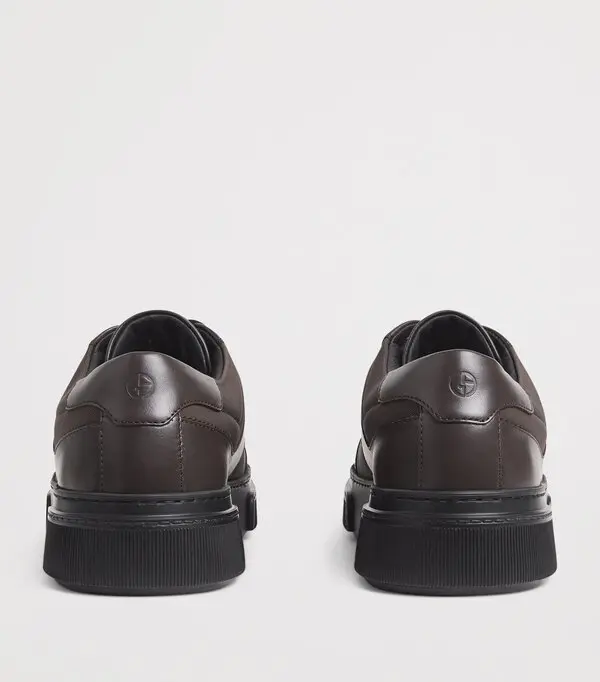 Giorgio Armani Leather Logo Sneakers