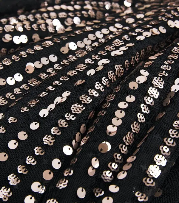 NEEDLE & THREAD Sequin Cape-detail Maxi Dress - Grey
