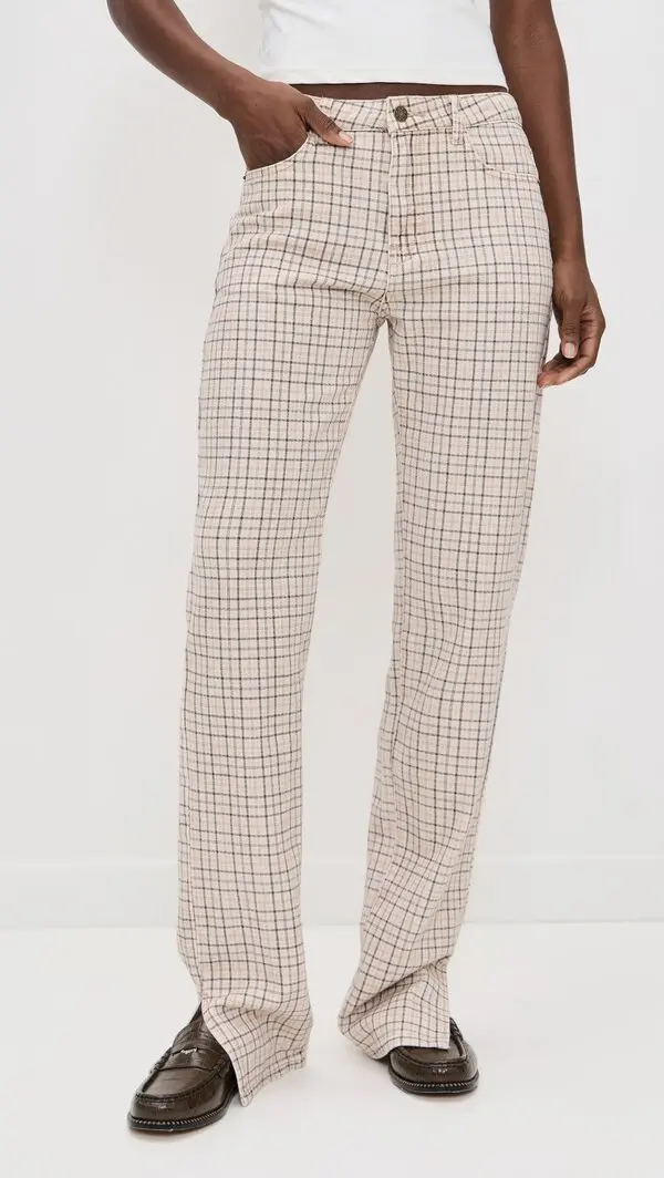 Lioness Alabama Plaid Jeans