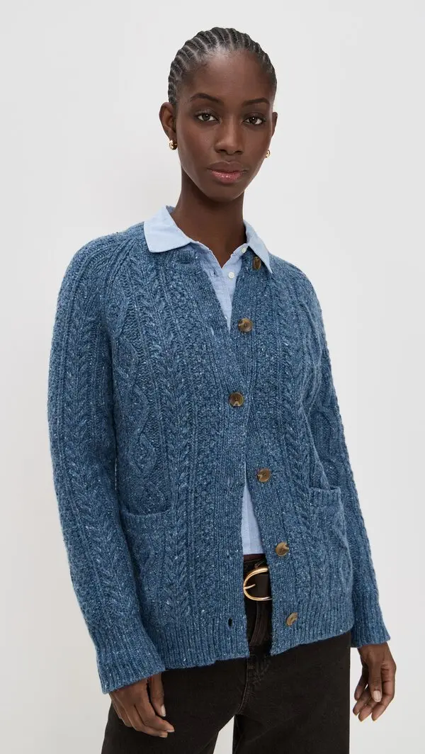 ALEX MILL Agnes Donegal Cable Knit Sweater