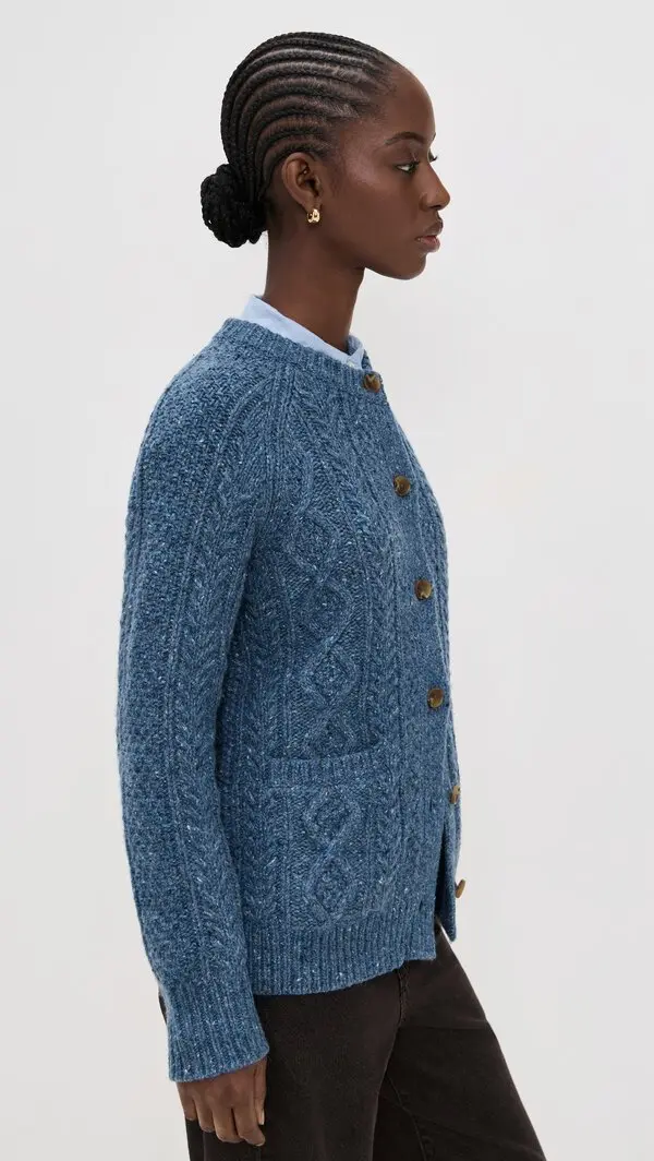 ALEX MILL Agnes Donegal Cable Knit Sweater