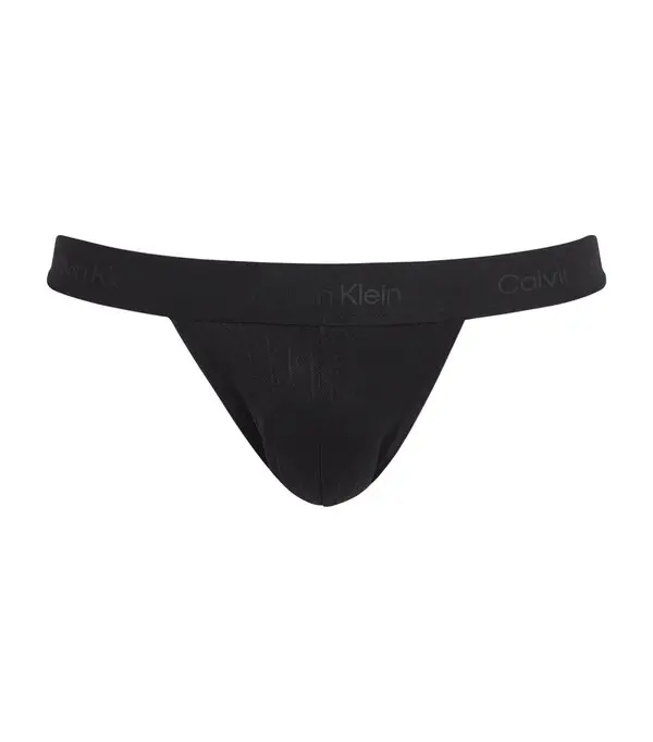 Calvin Klein Microfibre Lace Jockstrap - Black