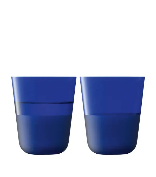 LSA INTERNATIONAL Set Of 2 Arc Contrast Tumblers - Blue