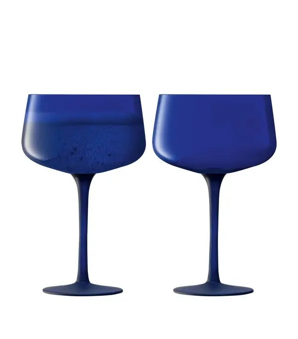 LSA INTERNATIONAL Set Of 2 Arc Contrast Cocktail Glasses - Blue