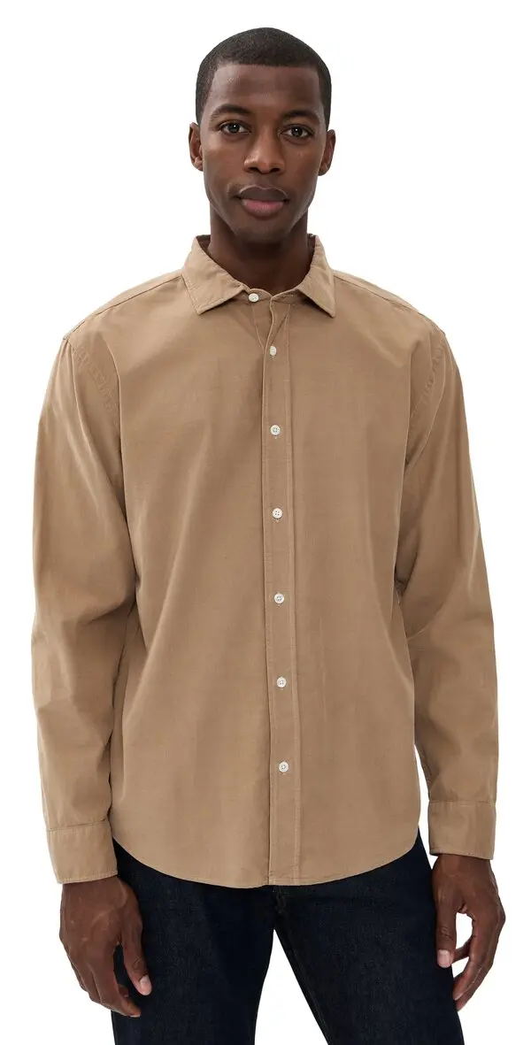Billy Reid Corduroy Cedar Shirt - Light Brown