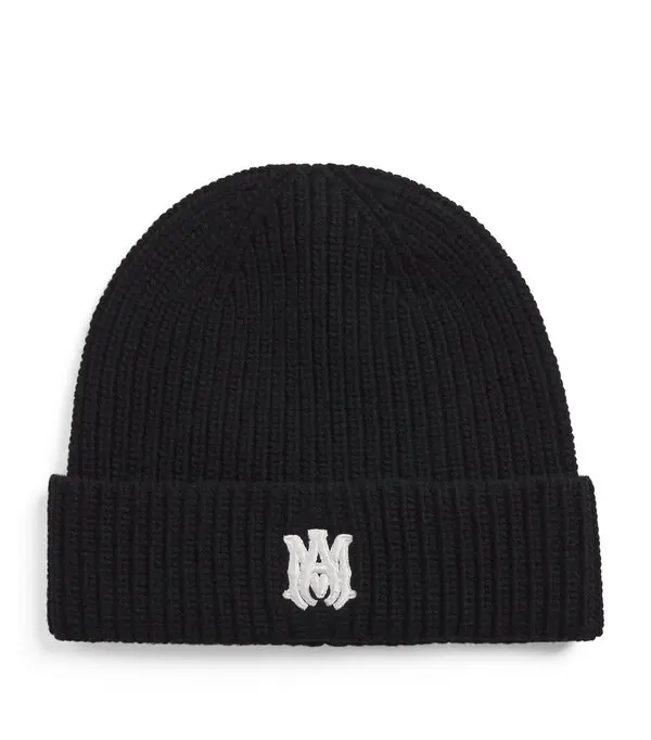 Amiri Embroidered Logo Beanie - Black