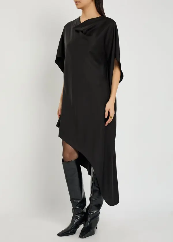 Simkhai Sadia Asymmetric Satin Mini Dress
