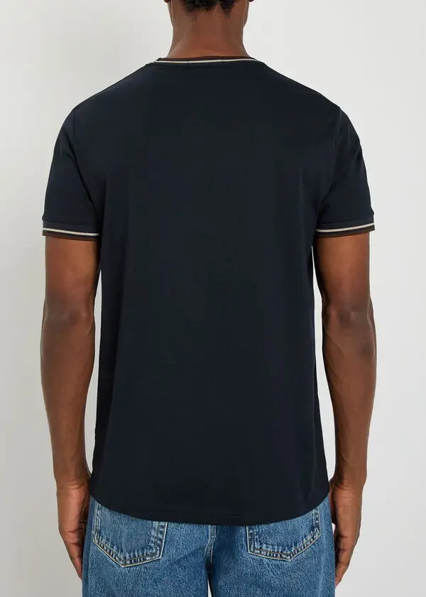 Fred Perry Twin Tipped Logo Cotton T-shirt - Navy