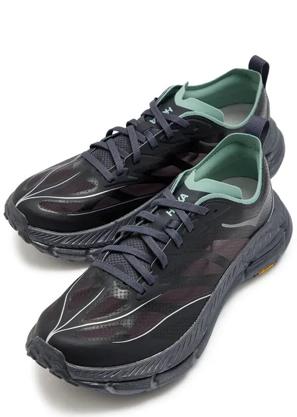 HOKA® Mafate Speed 4 Lite Mesh Sneakers - Black Grey