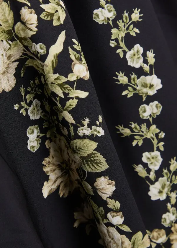 Alice + Olivia Floral-print Satin Blouse