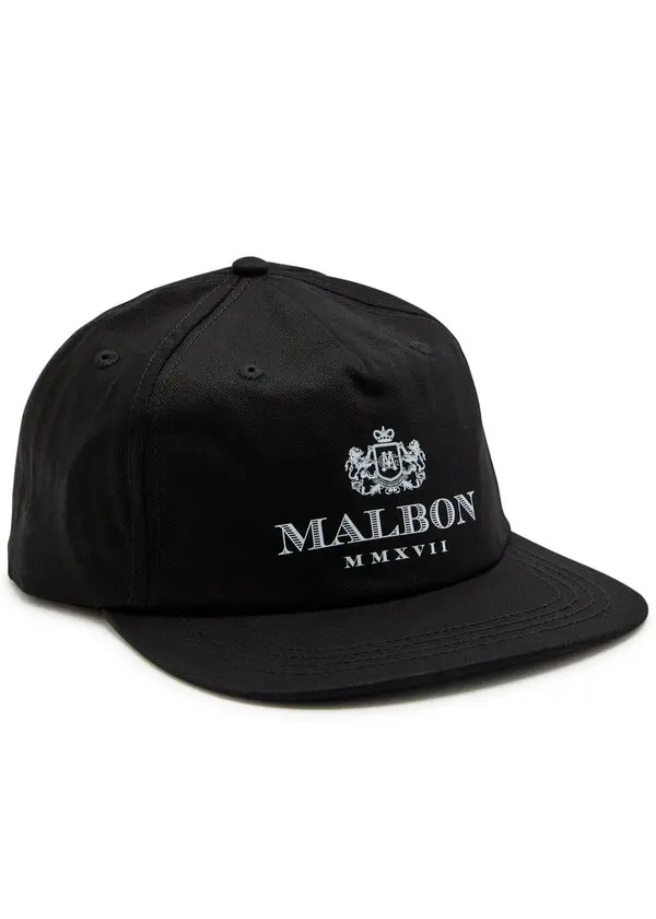 MALBON Monarch Logo-print Cotton Cap - Black