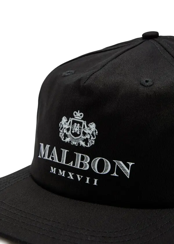 MALBON Monarch Logo-print Cotton Cap - Black
