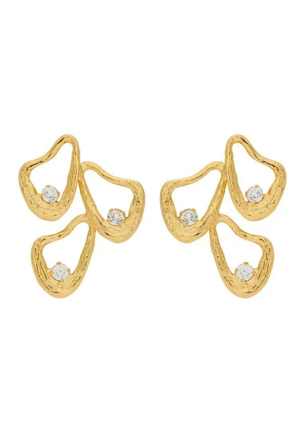 LYNYER 24kt -plated Drop Earrings - Gold