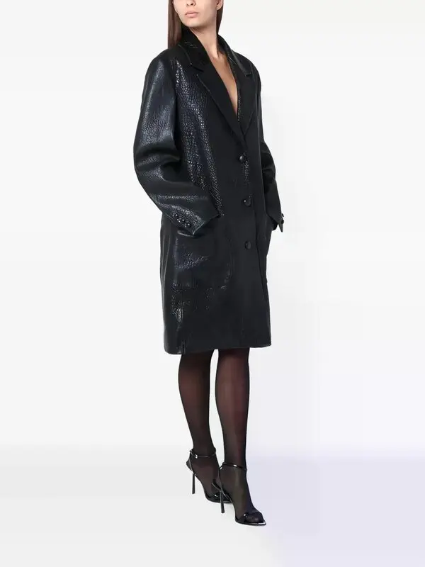 CASSELL Buttoned Leather Coat